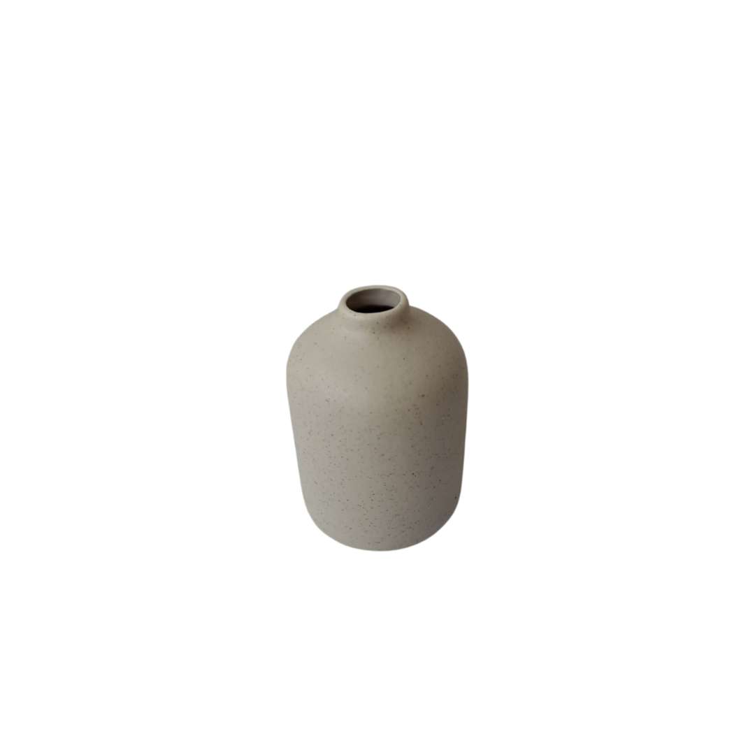 Ceramic Beige Vase Small 10cm-high x20